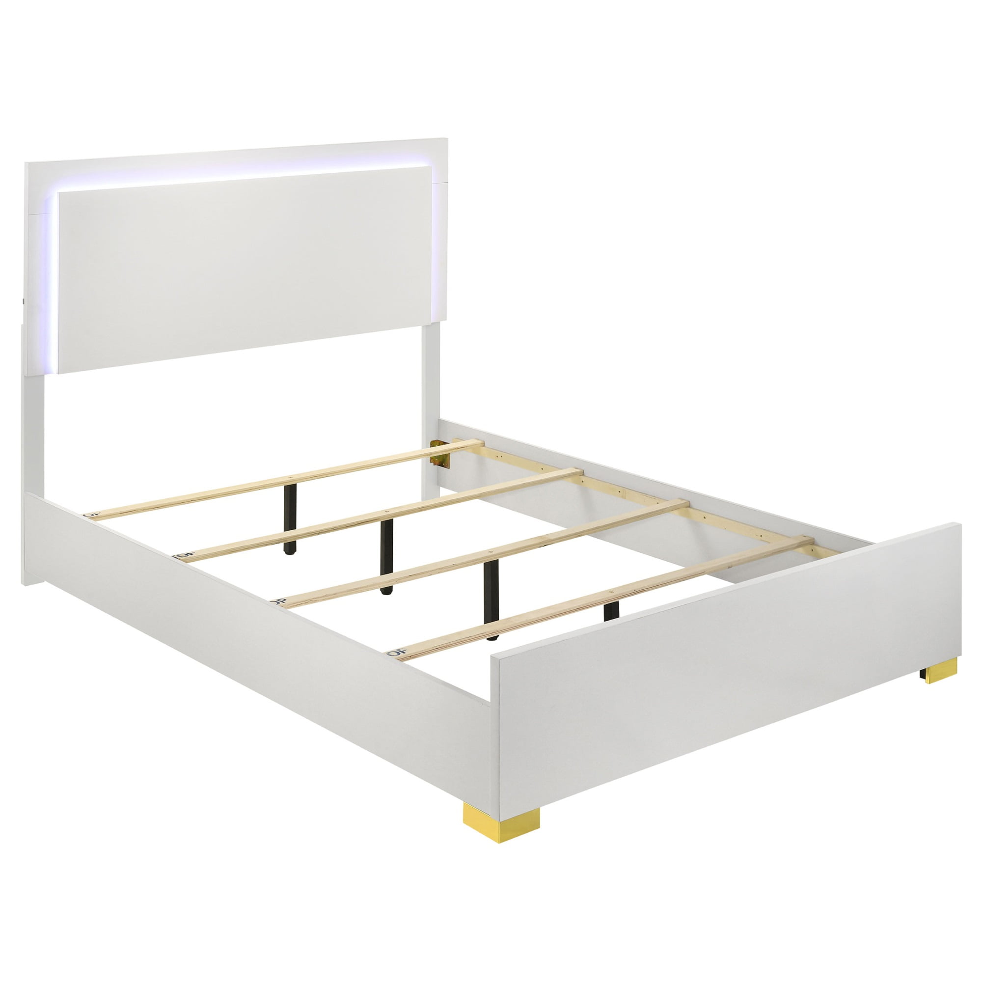 Marceline 5-piece Twin Bedroom Set with LED Headboard White - Walmart.com