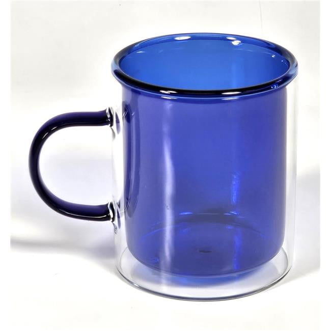 Marcelle 11 oz Double Wall Mug with Colored Glass Interior & Matching ...