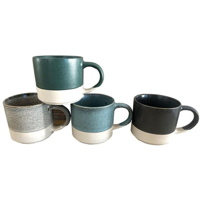 Marcelle 4 Piece 14 oz Two-Tone Mug Set - Multi Color - Walmart.com