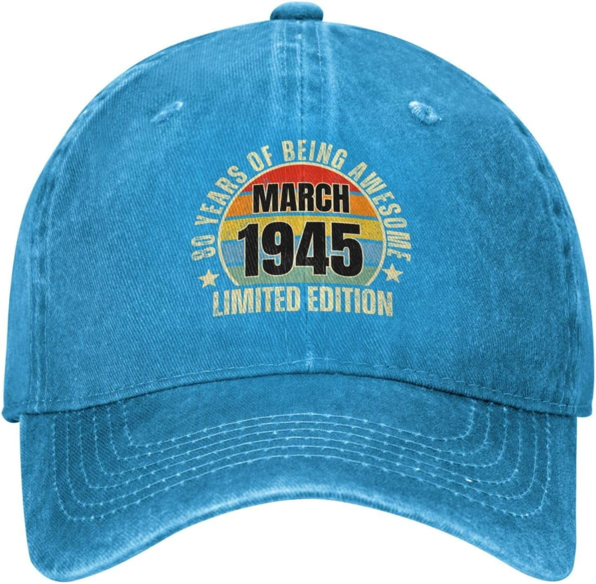 March 1945 Limited Edition 80 Years Old 80th Birthday Hat Denim ...
