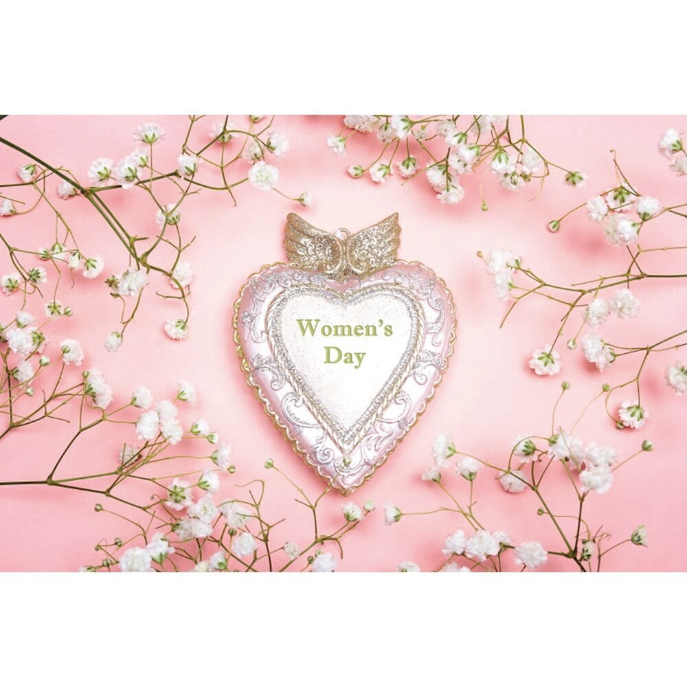 March 8 Backdrop Happy Women's Day Flowers Heart Wing Photozone ...