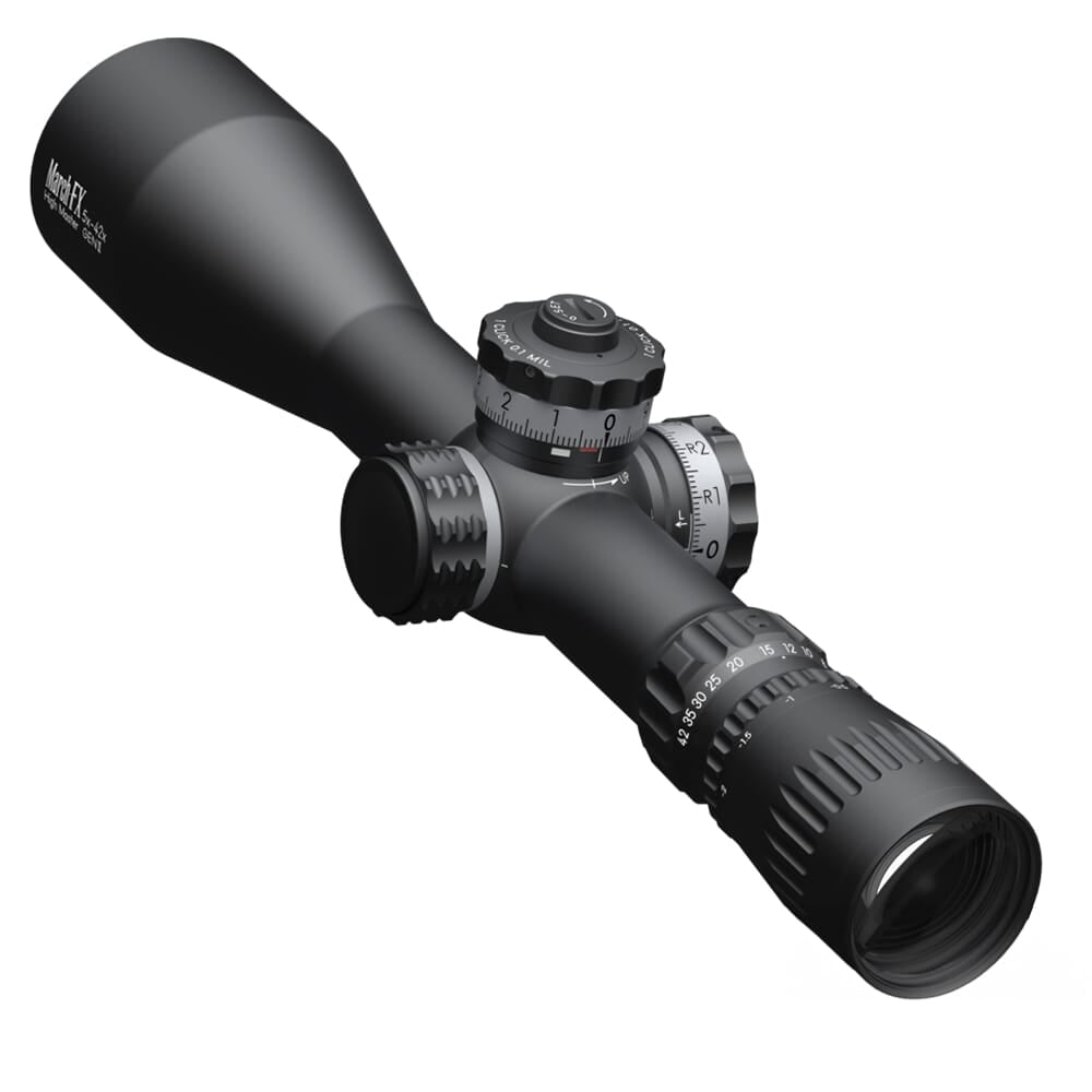 March FX Wide Angle 5-42x56mm Riflescope, G2 FFP FML-WBR Reticle, 0 ...