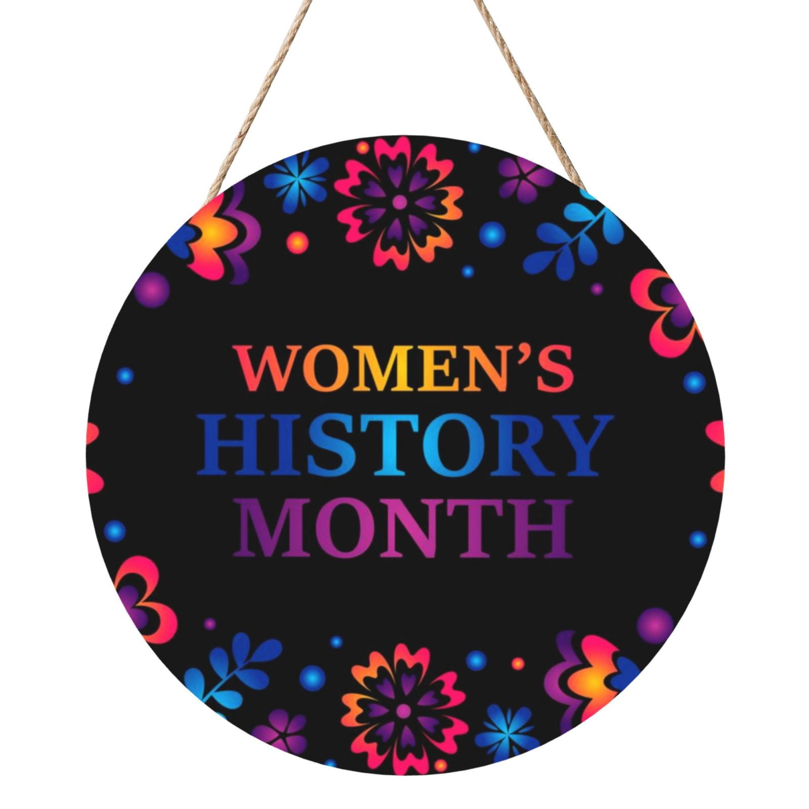 March Is Women'S History Month Wooden Hanging Sign Ornament Welcome ...
