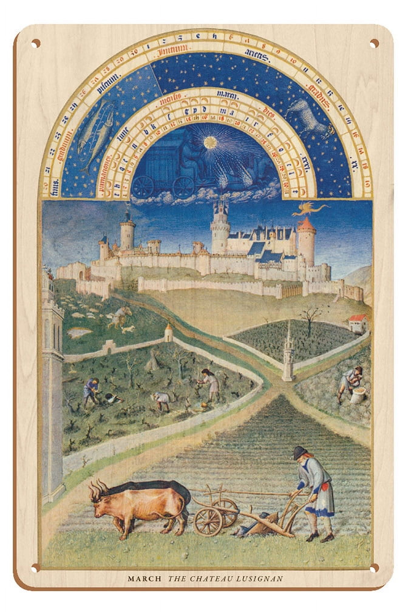 March: The Château Lusignan - Book of Hours (Très Riches Heures ...