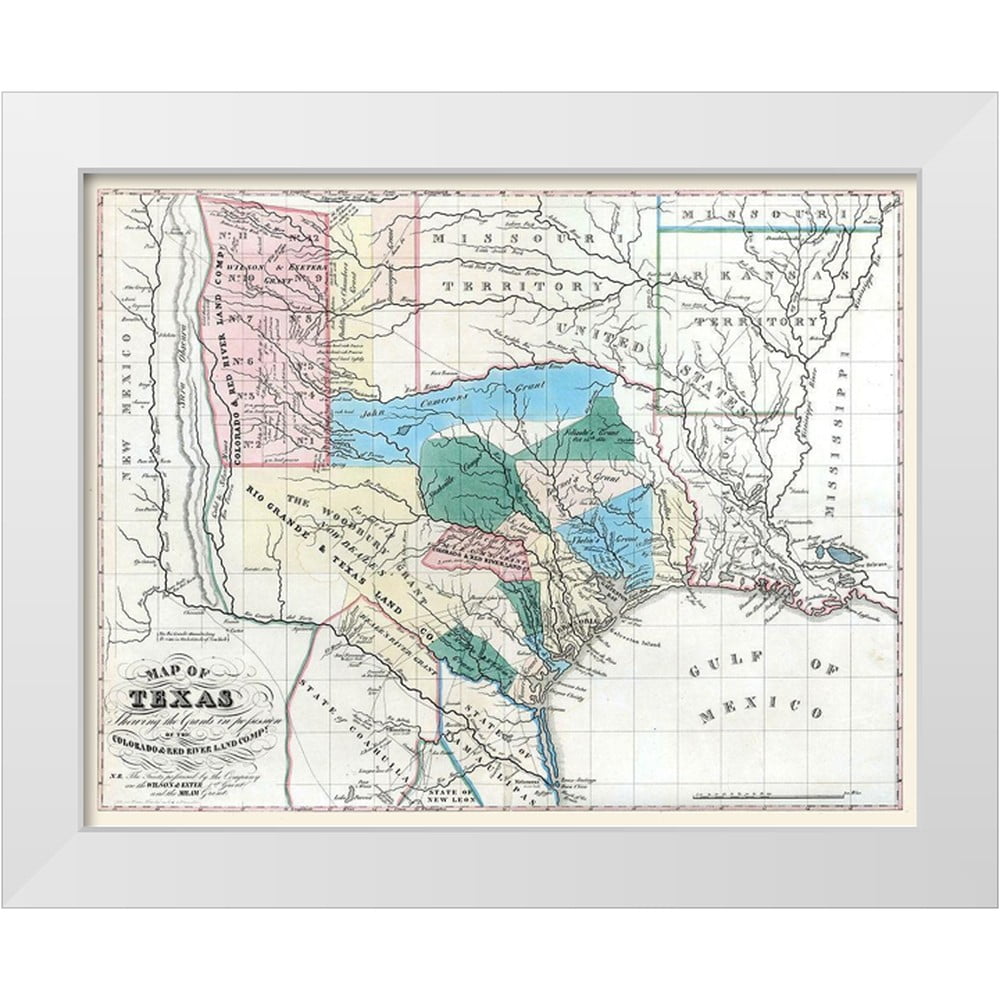 Marche 14x12 White Modern Wood Framed Museum Art Print Titled - Texas ...
