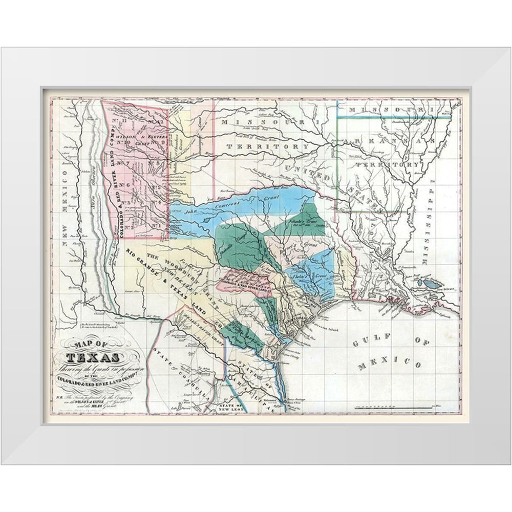 Marche 32x26 White Modern Wood Framed Museum Art Print Titled - Texas ...