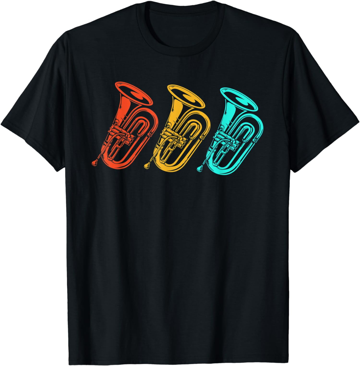 Marching Band Merch Colorful Tuba Player T-Shirt - Walmart.com