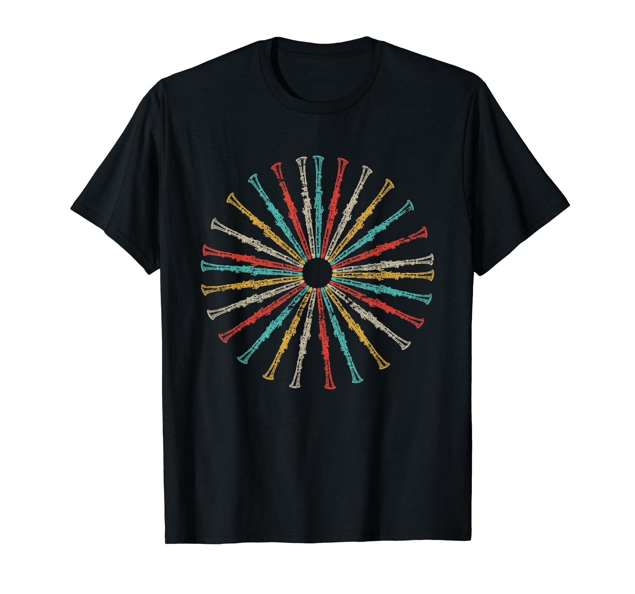 Marching Band Musician Clarinetist Gift Retro Clarinet T-Shirt ...