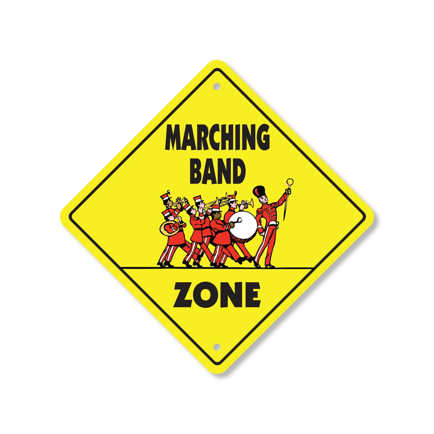 Marching Band Plastic Crossing Sign - 12 Inch X 12 Inch Xing Sign Gift ...