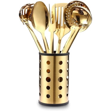 ReaNea Gold Cooking Utensils Set Stainless Steel 37 Pieces Kitchen ...