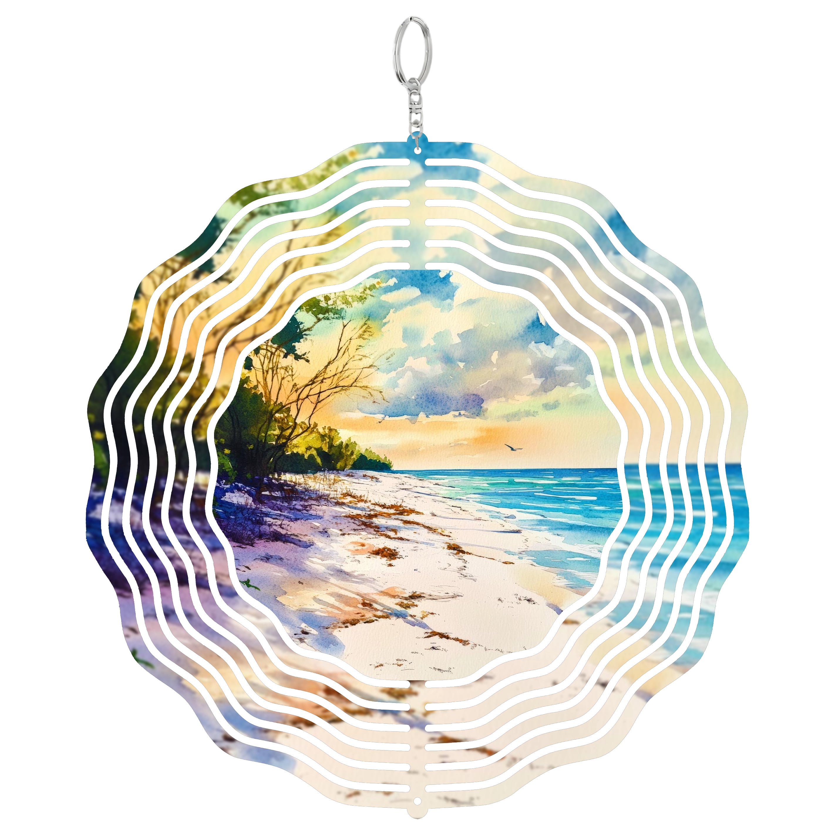 Marco Island Beach 3D Wind Spinner Florida Tropical Metal Decor ...