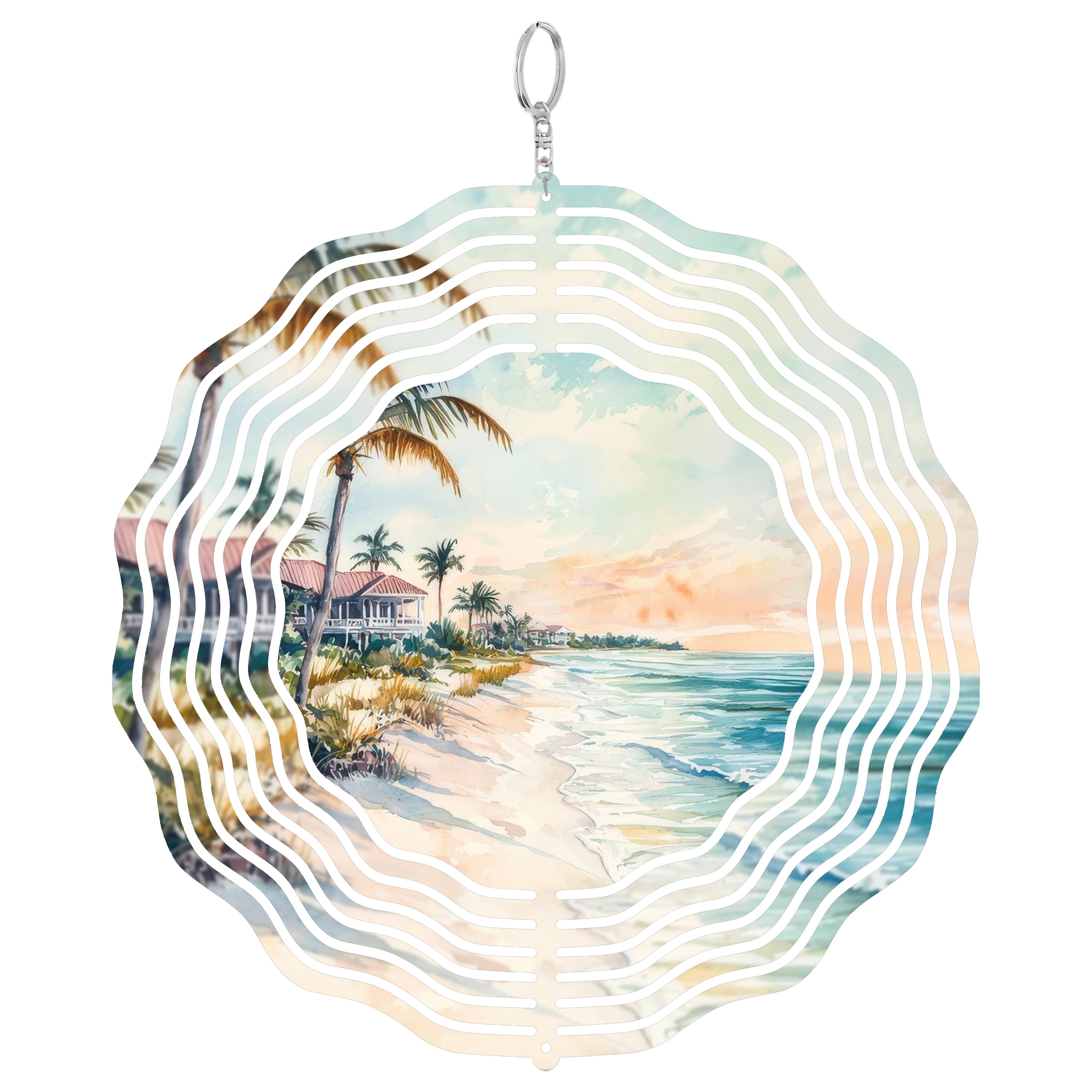 Marco Island Beach 3D Wind Spinner Stainless Steel Kinetic Art Garden ...