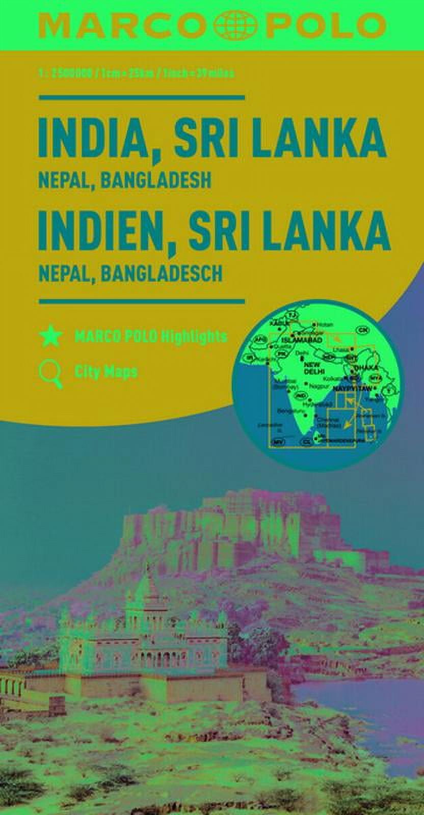 Marco Polo Maps: India, Sri Lanka, Nepal, Bangladesh Marco Polo Map ...