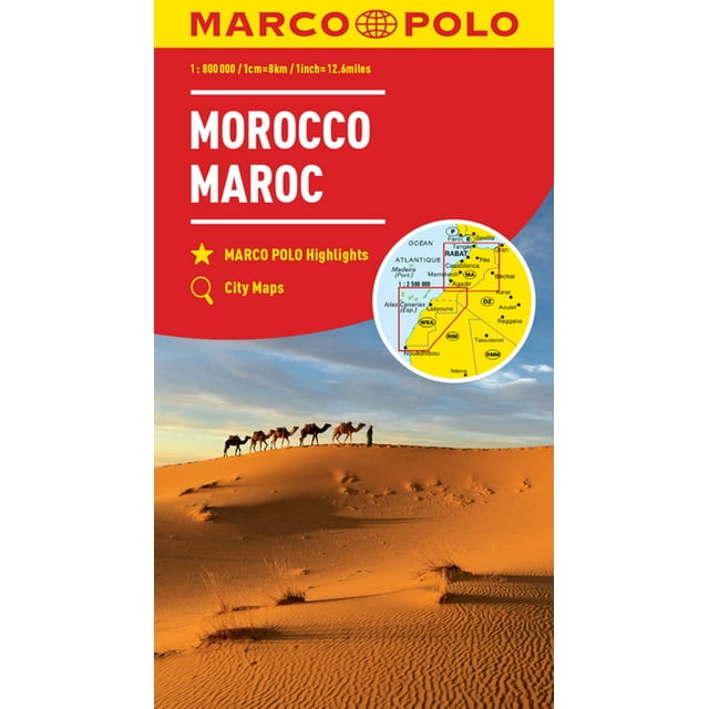 Marco Polo Maps: Morocco Marco Polo Map (Sheet map, folded) - Walmart.com
