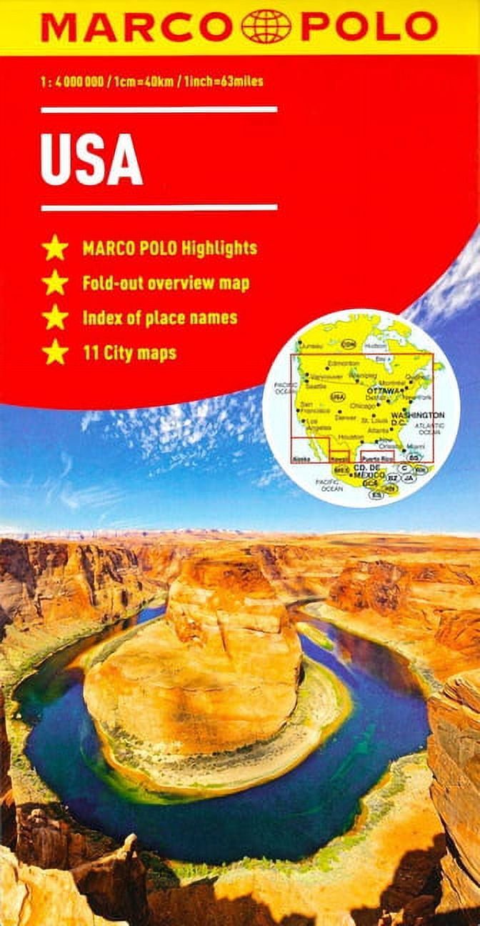 Marco Polo Maps: USA Marco Polo Map (Sheet map, folded) - Walmart.com
