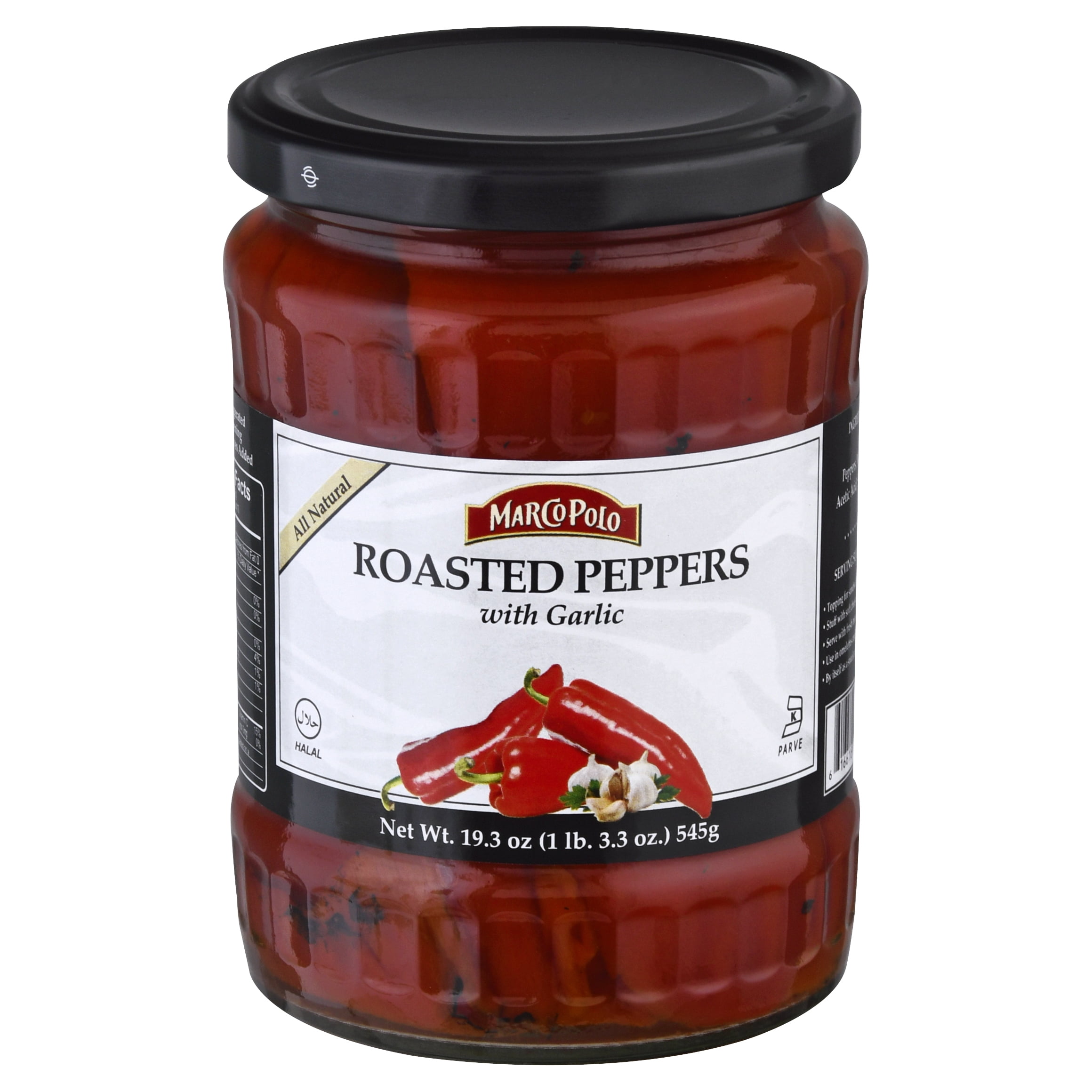 Marco Polo Roasted Red Peppers with Garlic 19.3 oz (Pack Of 12 ...