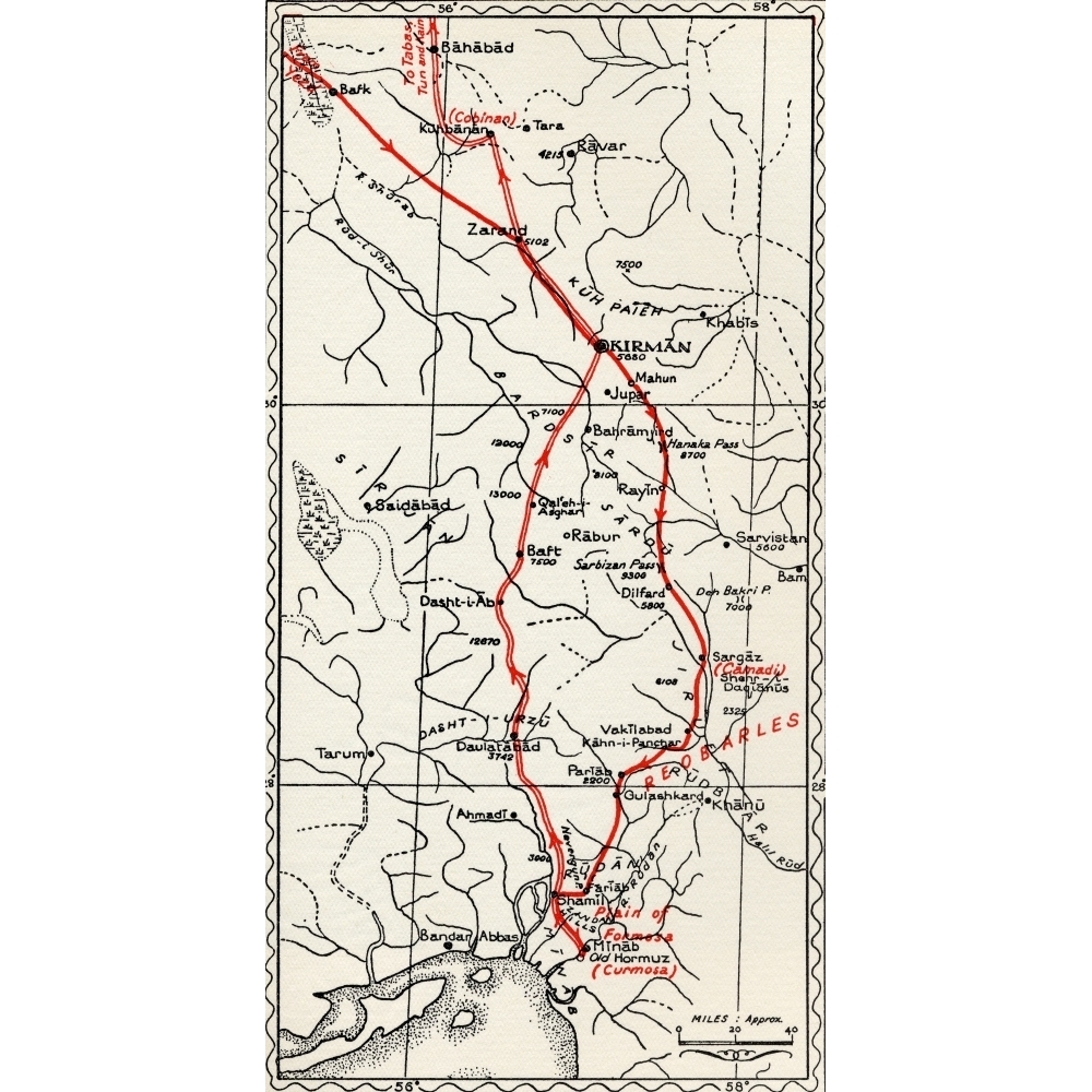 Marco Polo's Itinerary From Kirman To The Coast From The Book The Quest ...