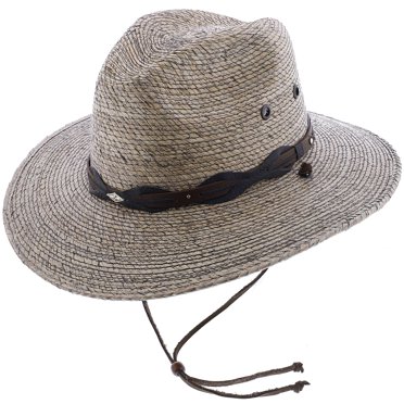 Stetson Sawmill Palm Leaf Straw Western Hat with Decorative Leather ...