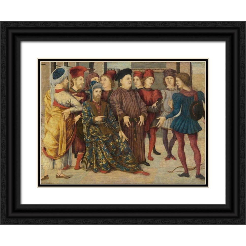 Marco Zoppo 18x14 Black Ornate Wood Framed Double Matted Museum Art ...
