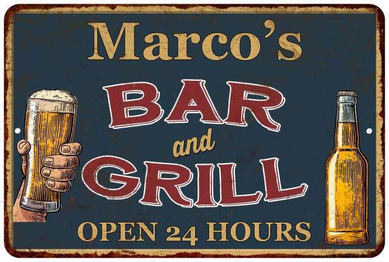 Marco's Green Bar and Grill Metal Sign 8x12 Decor 208120044207 ...