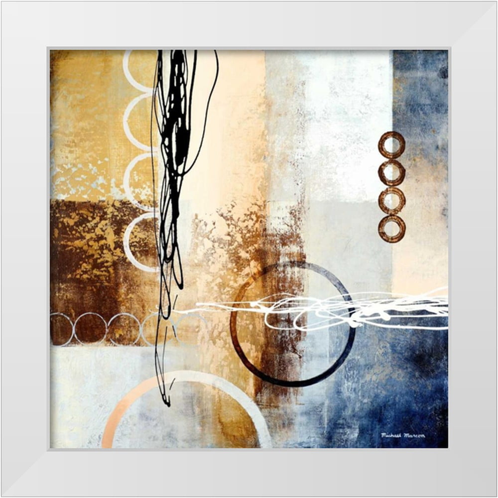 Marcon, Michael 12x12 White Modern Wood Framed Museum Art Print Titled - Intersections I ...