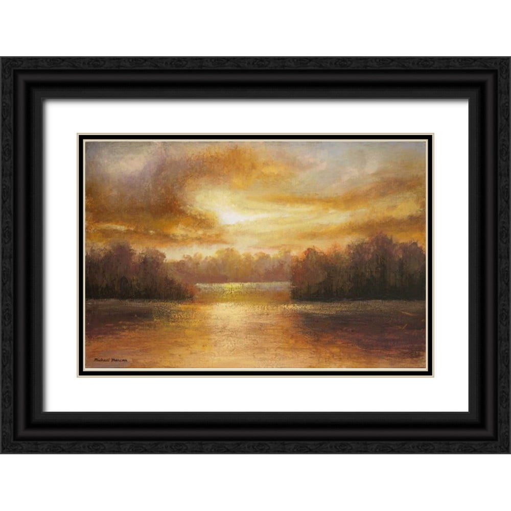 Marcon, Michael 14x11 Black Ornate Wood Framed with Double Matting ...