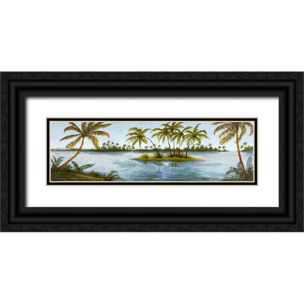Marcon, Michael 18x8 Black Ornate Wood Framed with Double Matting ...