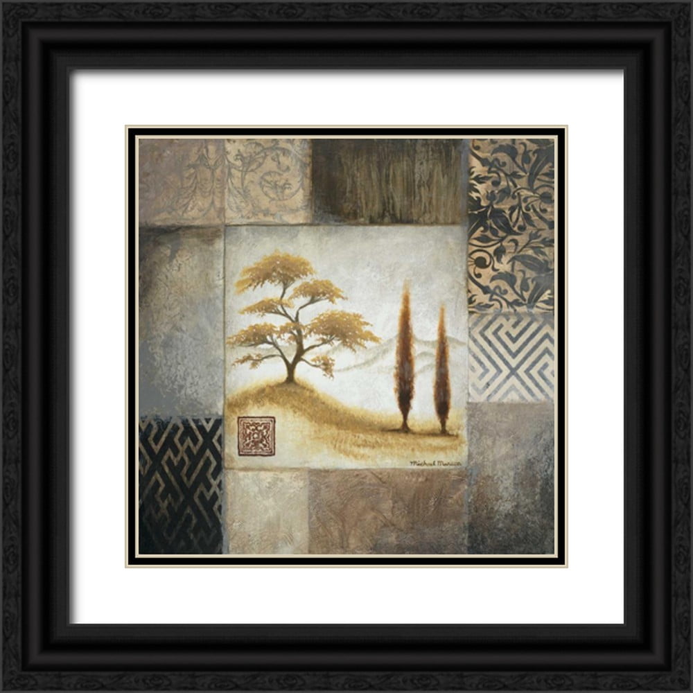 Marcon, Michael 20x20 Black Ornate Wood Framed with Double Matting ...