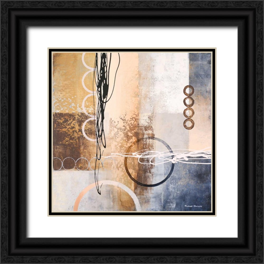 Marcon, Michael 20x20 Black Ornate Wood Framed with Double Matting ...