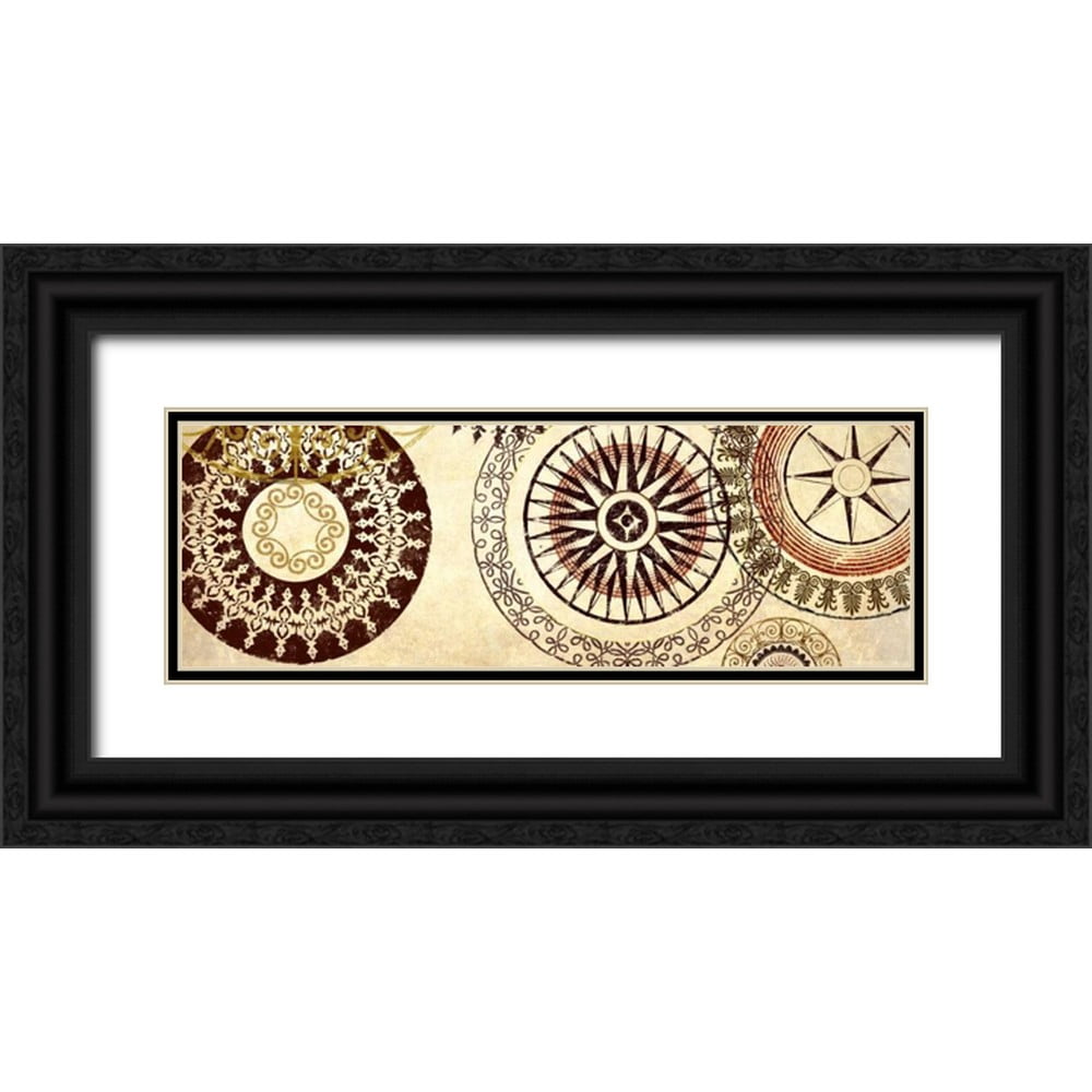 Marcon, Michael 24x11 Black Ornate Wood Framed with Double Matting ...