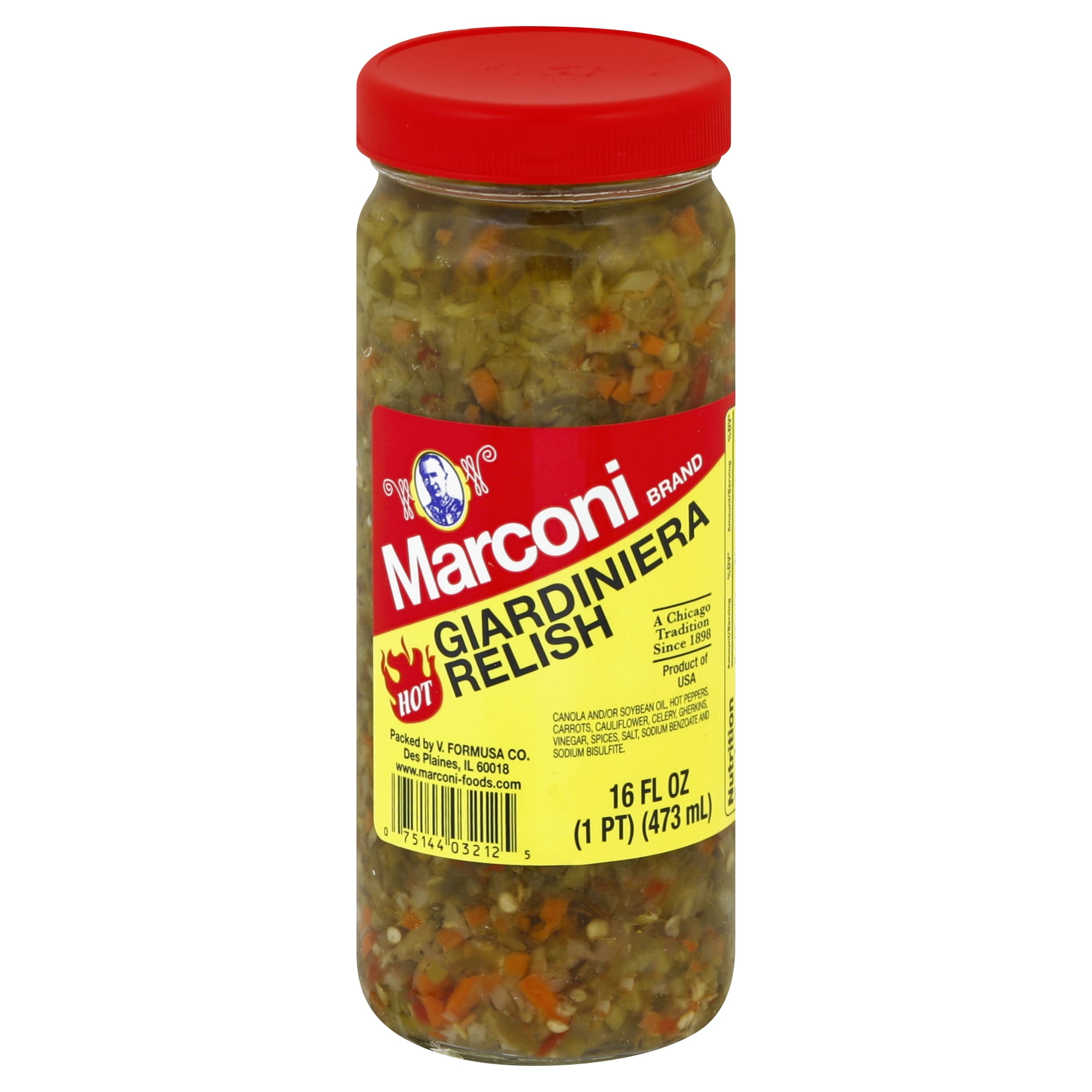 Marconi Giardiniera Relish Hot 16 oz (Pack Of 6) - Walmart.com