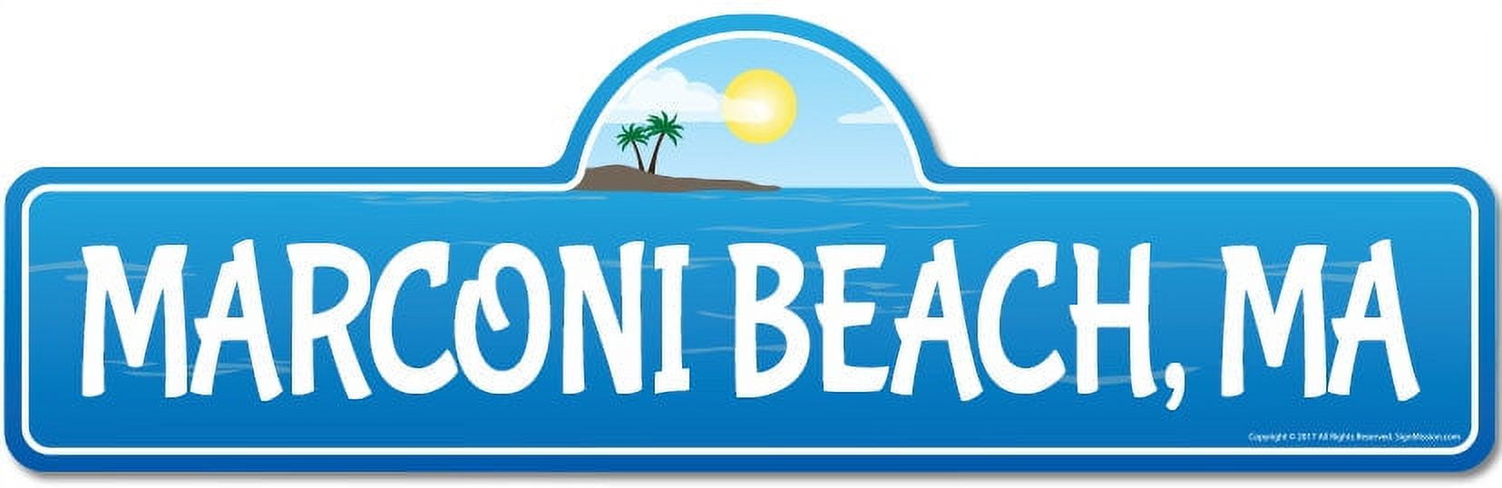 Marconi MA Massachusetts Beach Street Sign | Indoor/Outdoor | Surfer ...