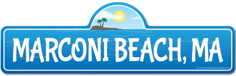 Marconi MA Massachusetts Beach Street Sign | Indoor/Outdoor | Surfer ...