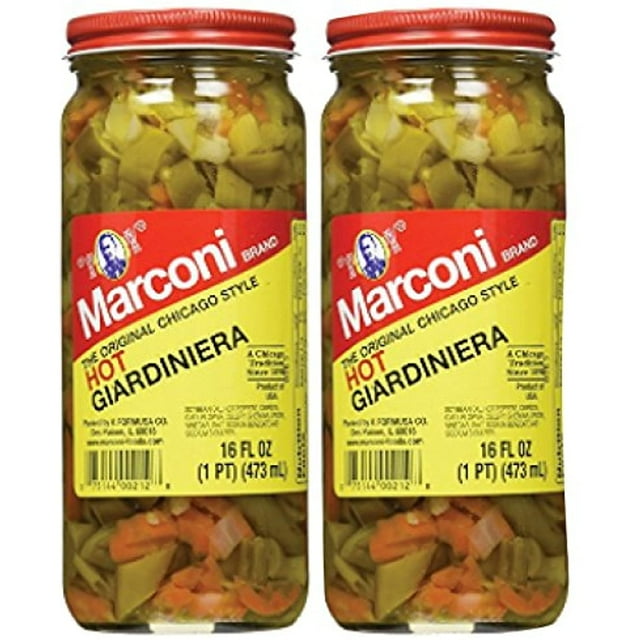 Marconi Spicy Italian - Original Chicago Style Hot Giardiniera, 16 Oz ...