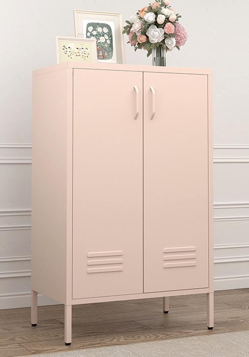 Marcree 2 Door Metal Accent Cabinet,Metal Locker Storage Cabinet,Metal ...