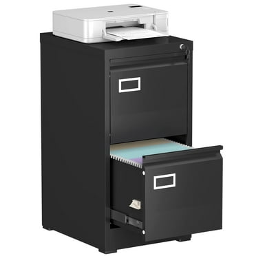 3 Drawer Metal Vertical File Cabinet with Lock and Card Slot Office ...