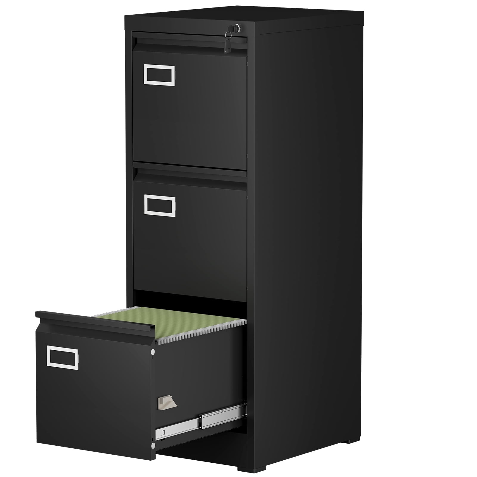 Marcree 3 Drawer File Cabinet with Lock, Easy Assembly, Fits Letter/A4 ...