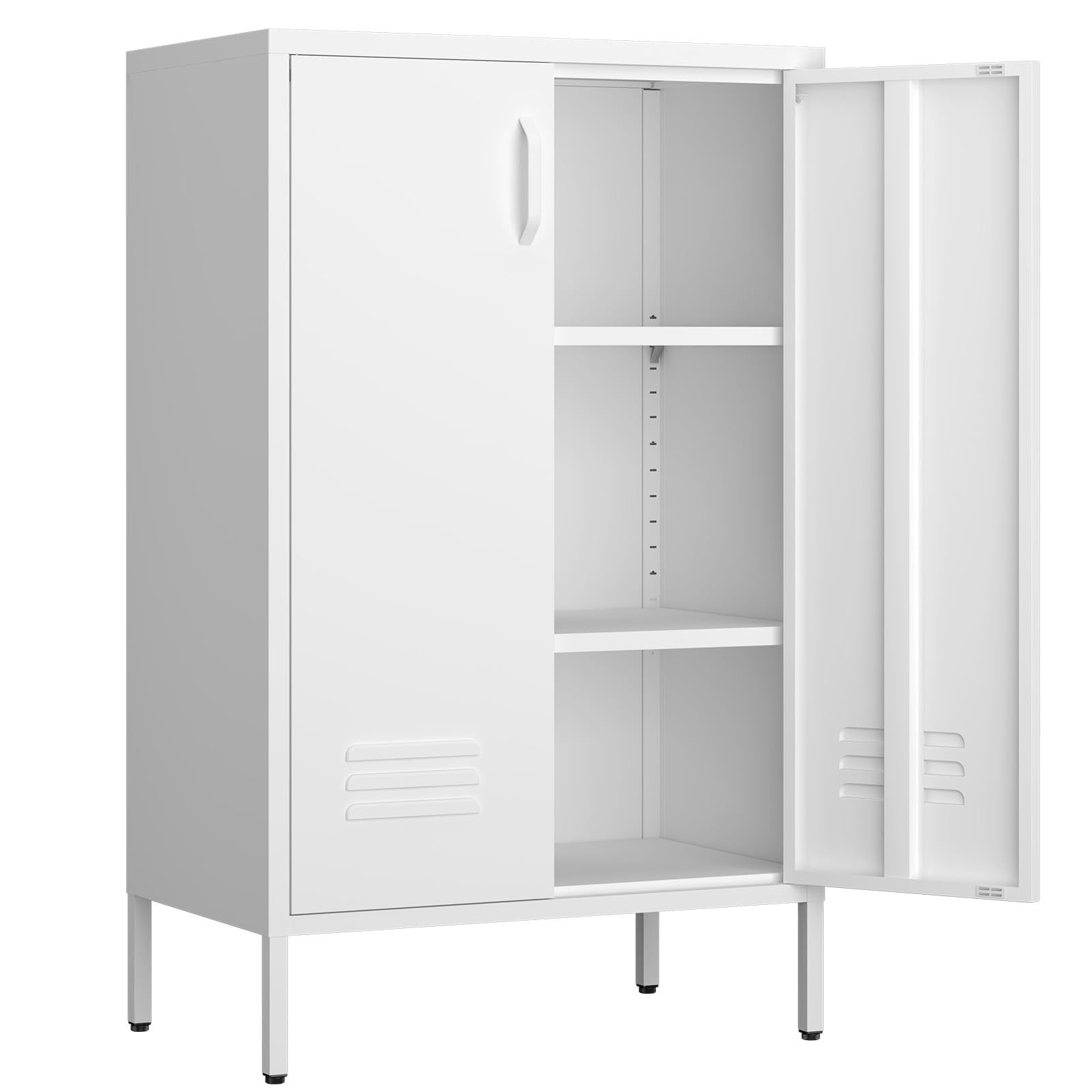 Marcree 41.96"H Metal Locker Storage Cabinet, Metal Accent Cabinet with ...
