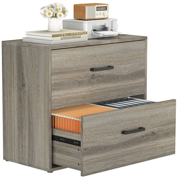 Marcree File Cabinets, Wooden Lateral File Cabinet 2 Drawer, Wide ...