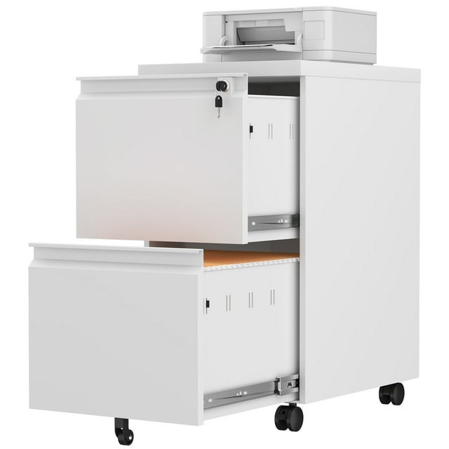 Marcree Filing Cabinet 2 Drawer,Metal Filing Cabinet with Lock,Under ...