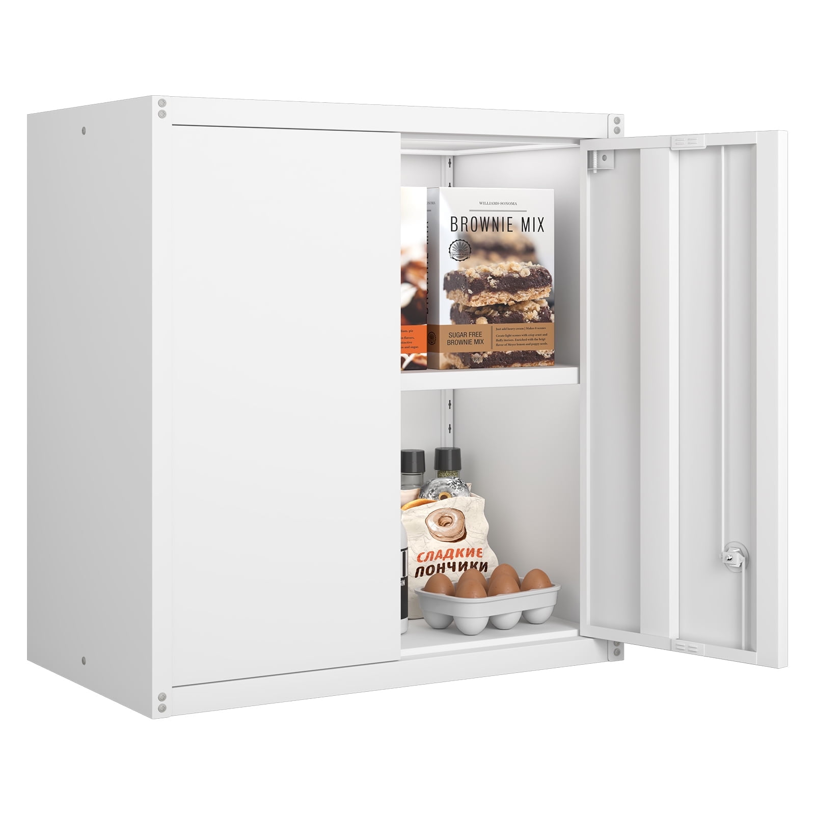 Marcree Metal Garage Wall Cabinet Storage,Locking Wall Storage Cabinet ...