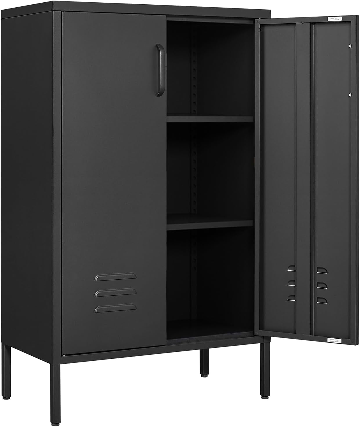 Marcree Metal Locker Storage Cabinet, Metal Storage Cabinet with 2 ...