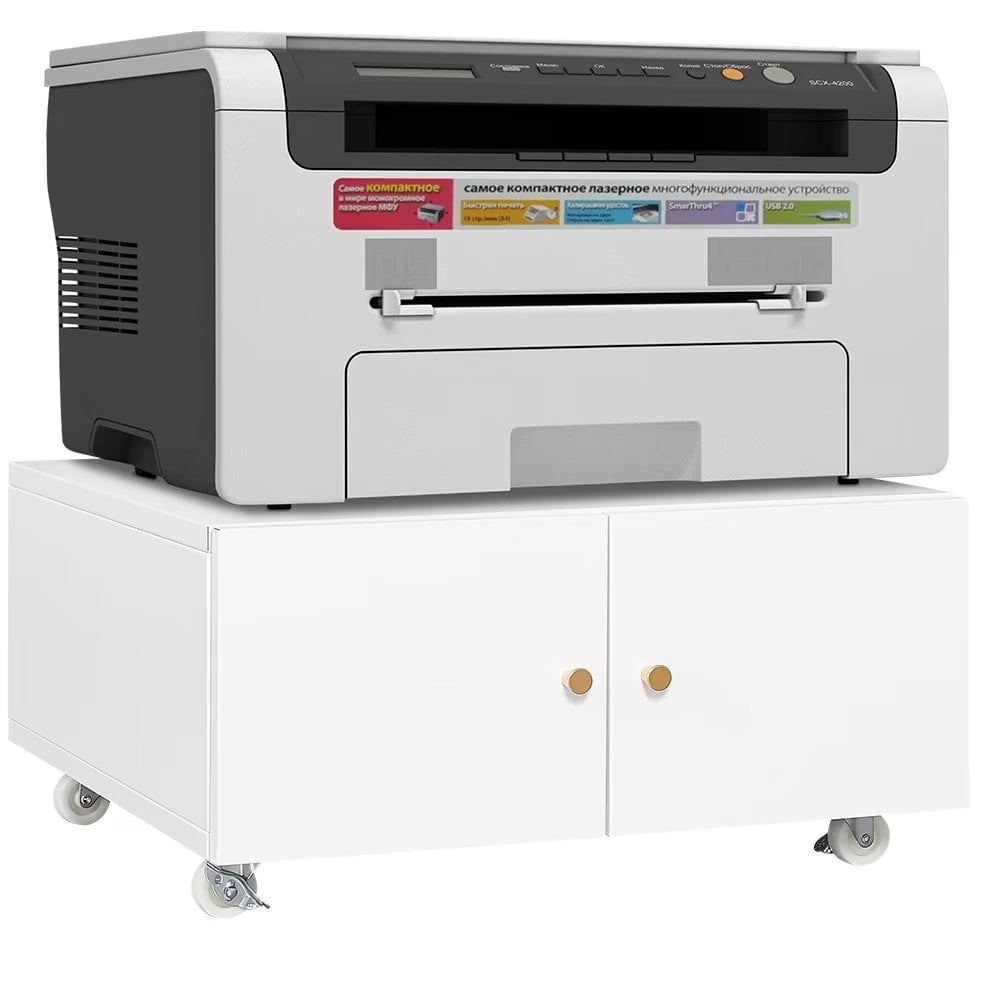 Marcree Printer Cabinet Storage with wheels and Doors for Storage Files ...