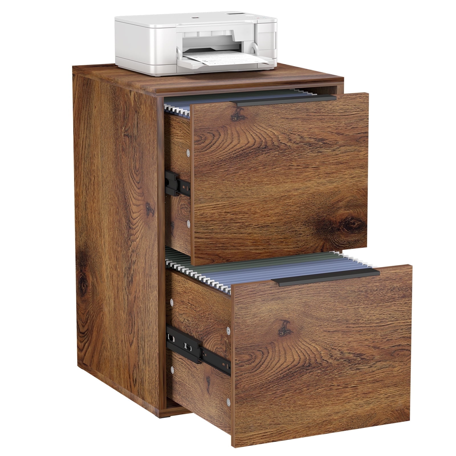 Marcree Wood File Cabinet 2 Drawer,Wooden File Cabinets for Letter Size ...