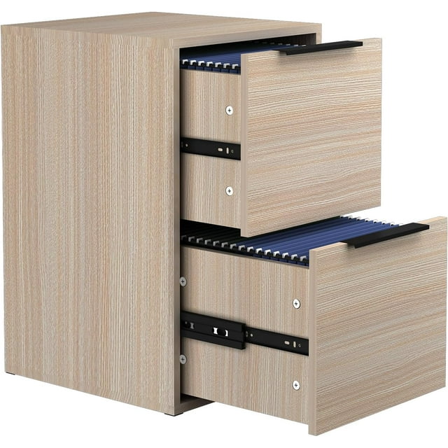 Marcree Wooden File Cabinet 2 Drawer, Wood Vertical Filing Cabinet with ...