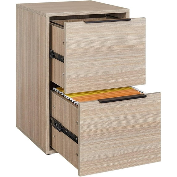 Marcree Wooden File Cabinet with 2 Drawer, Vertical Storage Filing ...