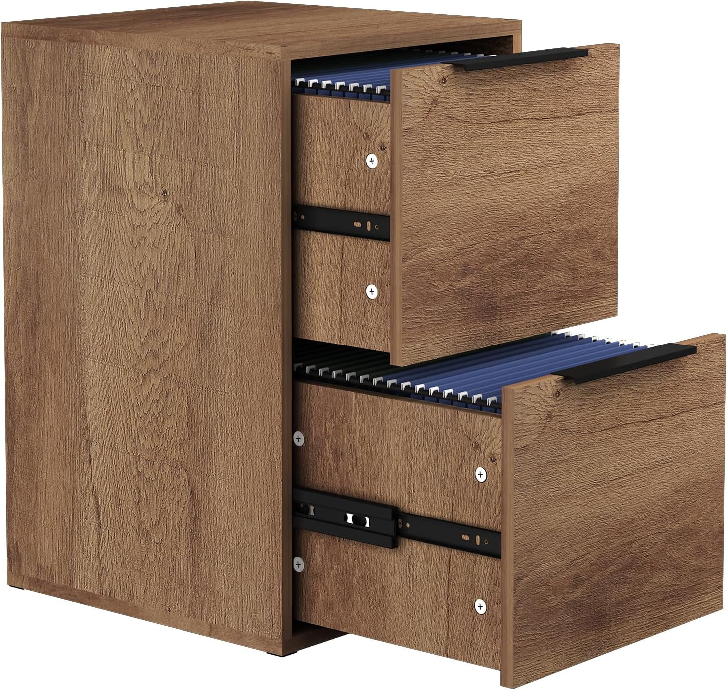 Marcree Wooden Two Drawer File Cabinet, Wood Small Office Cabinets for ...