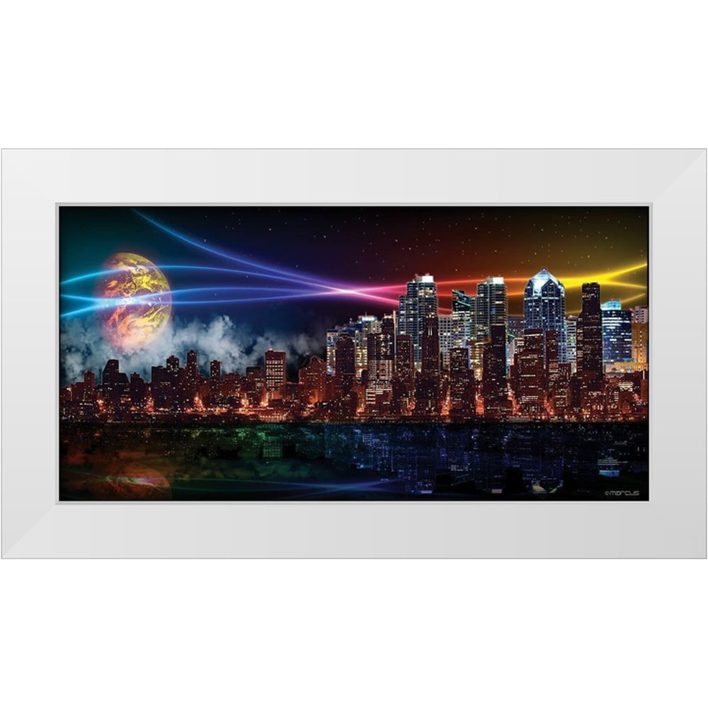 Marcus 14x9 White Modern Wood Framed Museum Art Print Titled - Future ...