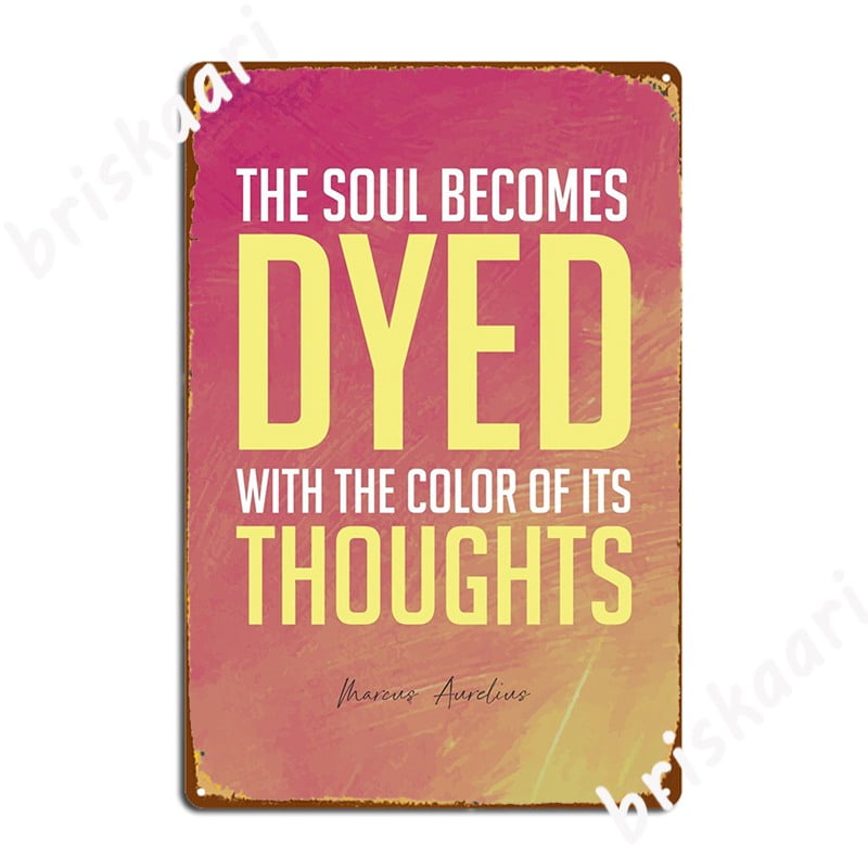 Marcus Aurelius Quote Metal Plaque Poster Cinema Living Room Plates ...