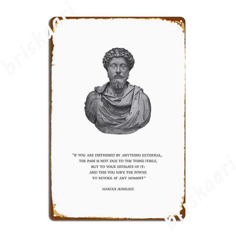 Marcus Aurelius Quote Poster Print Stoicism Metal Sign Plaques Club Bar ...